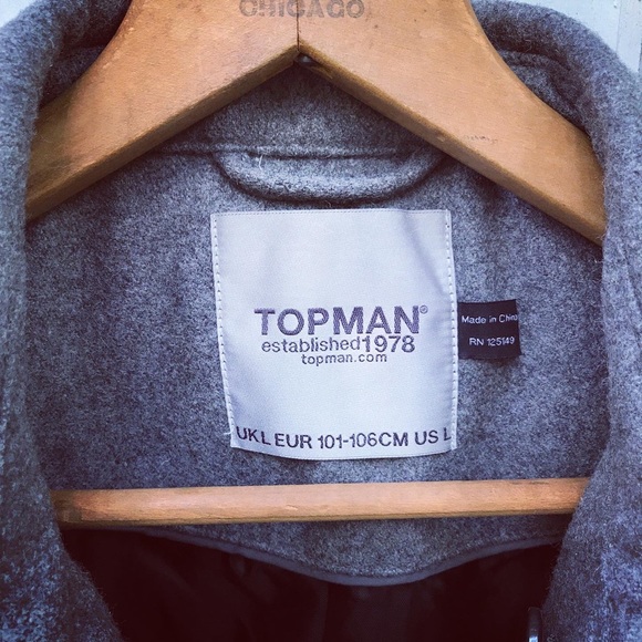 Topman | Jackets & Coats | Topman Woolblend Heather Gray Peacoat Brand ...